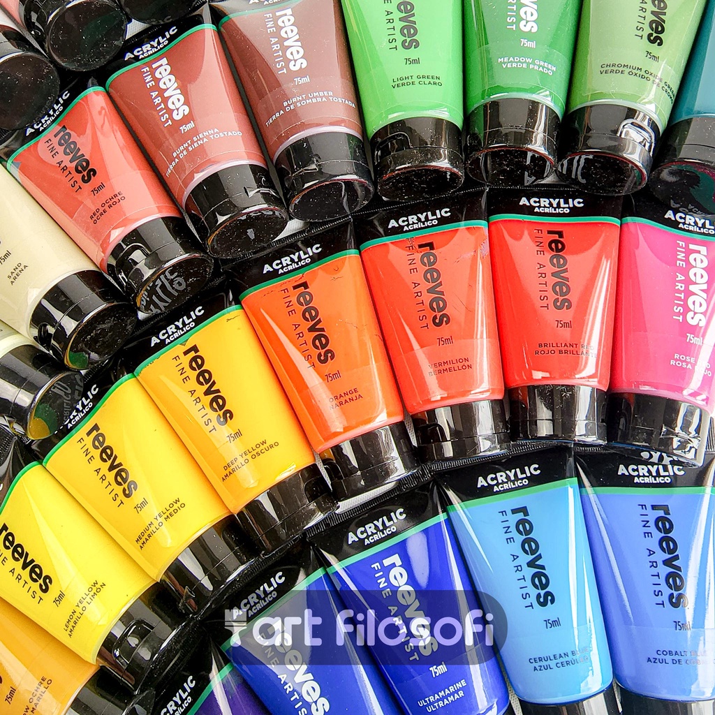Jual Cat Akrilik Reeves 75ml | Reeves Acrylic Paint | Shopee Indonesia