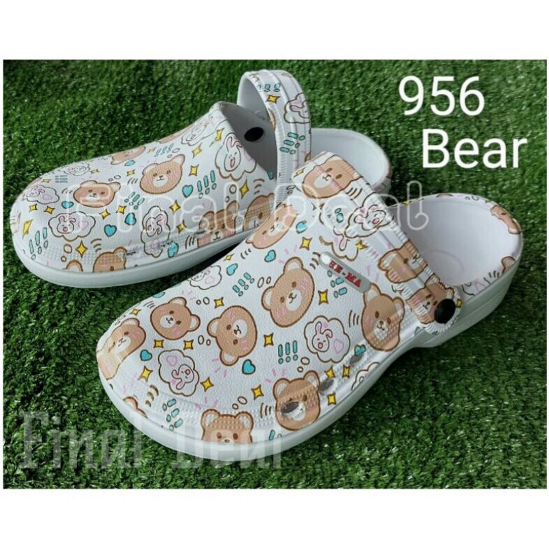 Jual Sandal Kodok Motif Bear Kembaran Ibu Anak Couple, Sendal Baim ...