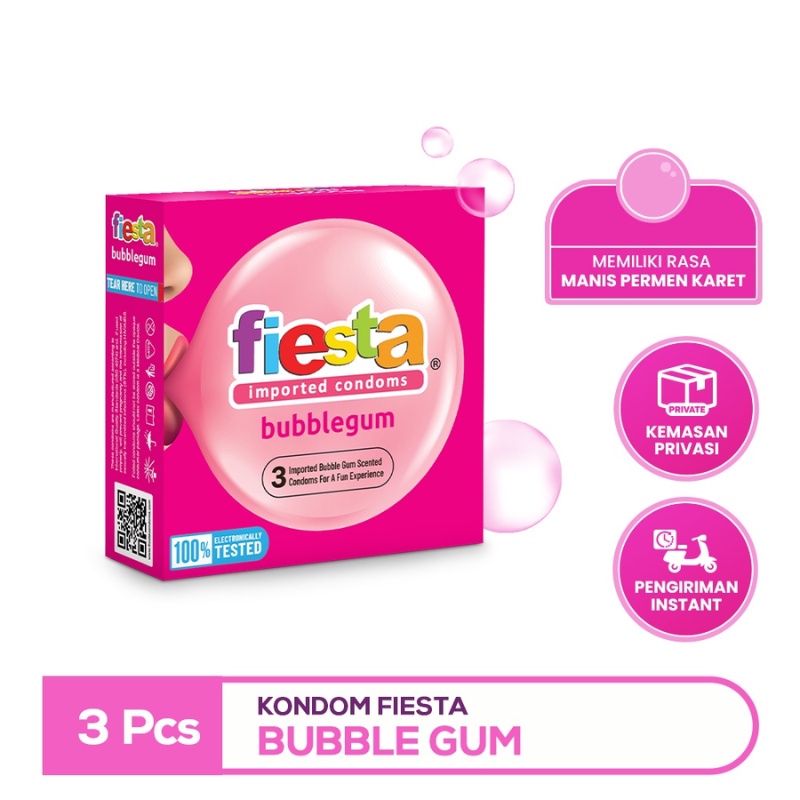 Jual Kondom Fiesta Isi 3 Sachet Berbagai Rasa - Strawberry - Grape ...