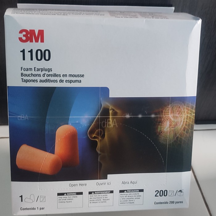 Jual Ewar Sumbat Telinga 3M Oren - Safety Earplug 3M 1100 Made In Brazil | Shopee Indonesia