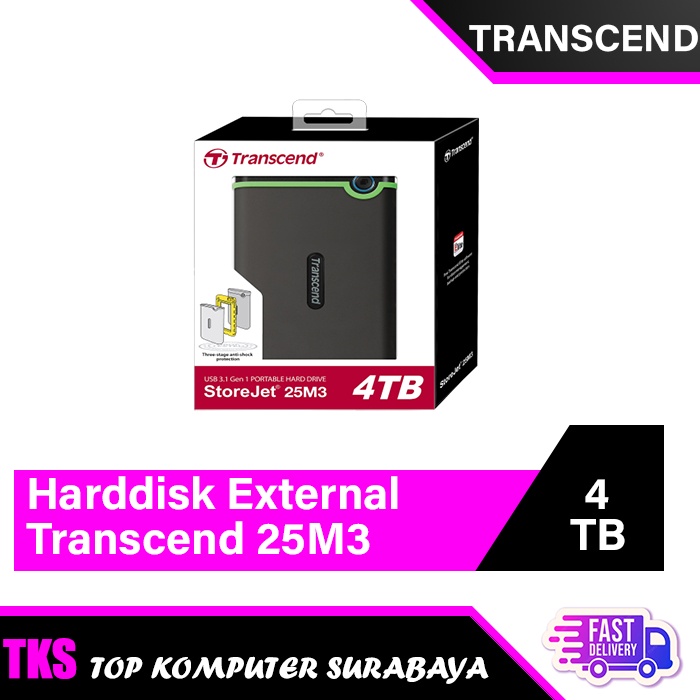 Jual HDD External Transcend 4TB 25M3 Resmi | Shopee Indonesia
