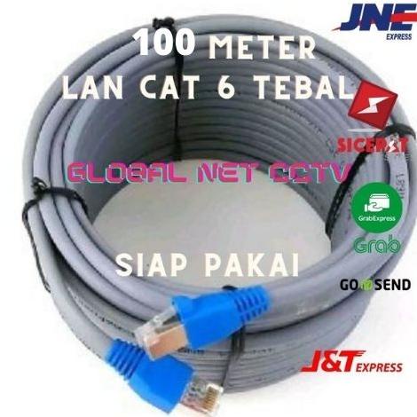 Jual PRODUK- KABEL LAN 100 METER UTP CAT 6 -RJ45 - PLUGBOOT 100 GREY ...