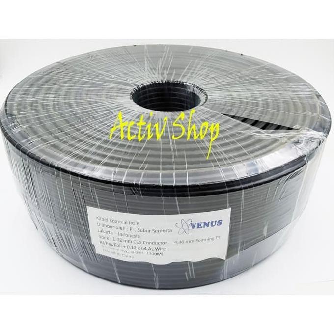 Jual Venus Kabel Antena TV / Kabel Coaxial RG6 300 Meter ( Standart ) | Shopee Indonesia