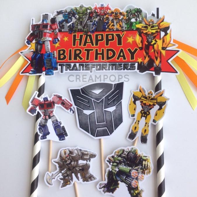 Jual [BISA COD] Topper Kue Transformers Optimus Prime Cake Topper ...