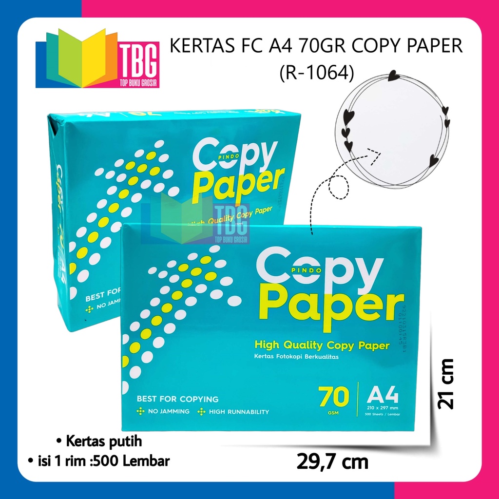 Jual 1 RIM (500 LEMBAR) KERTAS FC A4 70GR COPY PAPER BLUE / KERTAS ...
