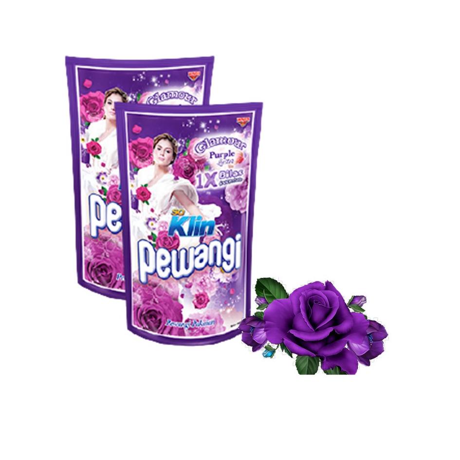 Jual &6NC8C-D So Klin Pewangi Sekali Bilas Glamour Ungu Pouch 900ml ...