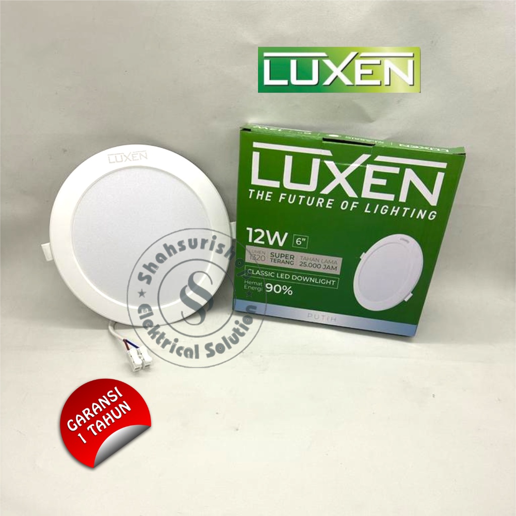 Jual LUXEN LAMPU CLASSIC LED DOWNLIGHT PANEL 12 WATT BULAT INBOW 6" INCH | Shopee Indonesia