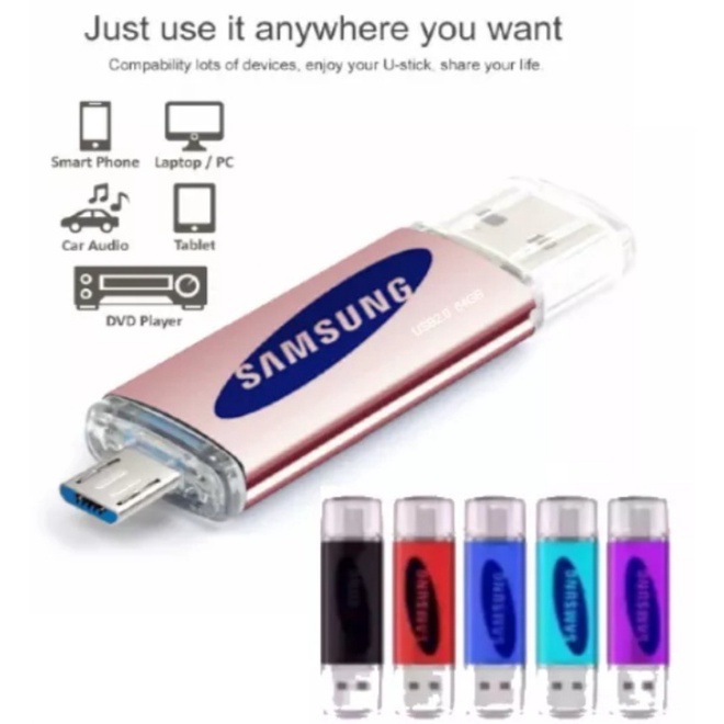 Jual Flashdisk OTG SAMSUNG USB 2.0 4gb/8GB /16GB /32GB /64GB / 128GB ...