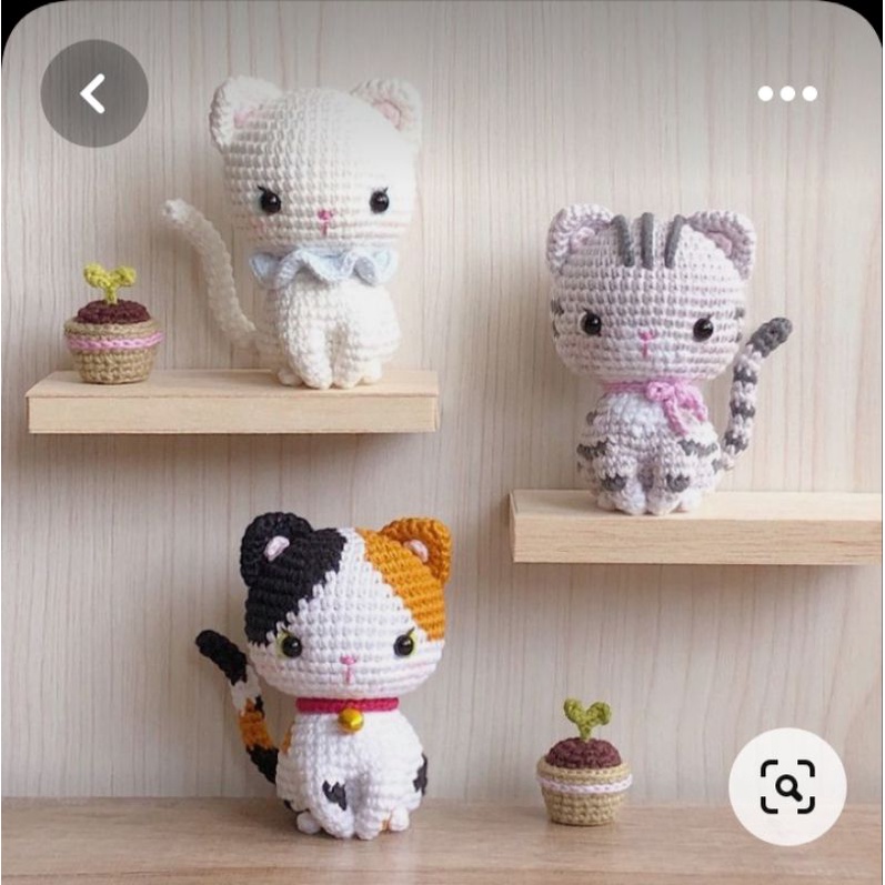 Jual kitten crochet cat amigurumi gantungan kunci kucing | Shopee Indonesia