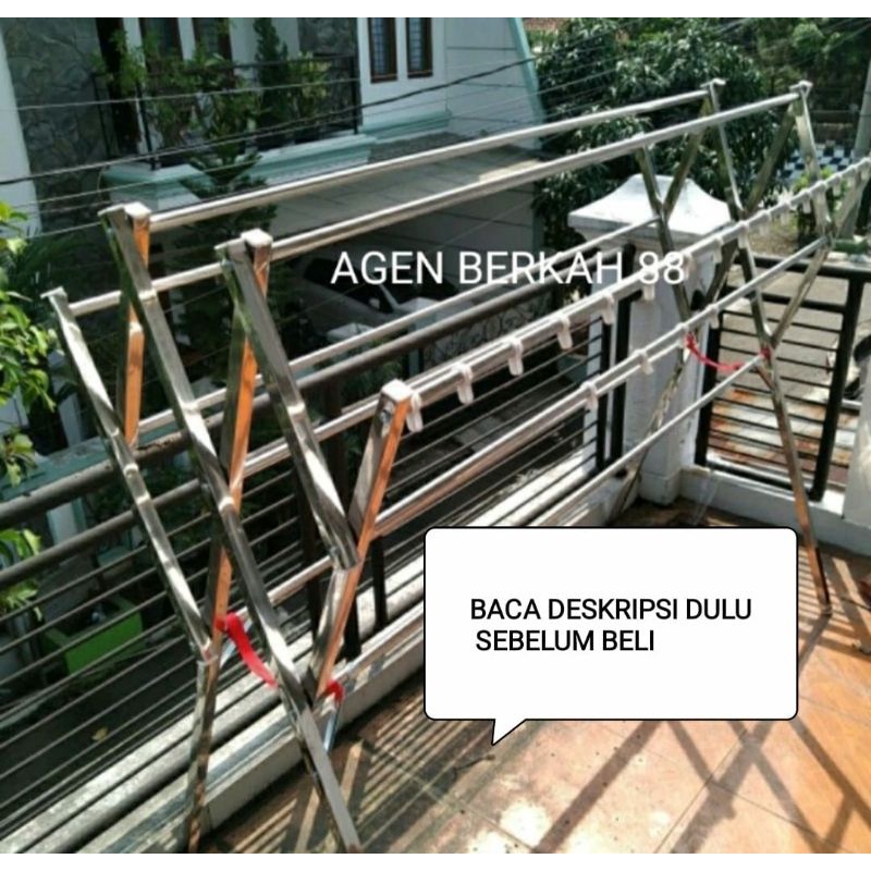 Jual Jemuran Stainless Steel Rubicon Steel Jemuran Pakaian Baju Tebal ...