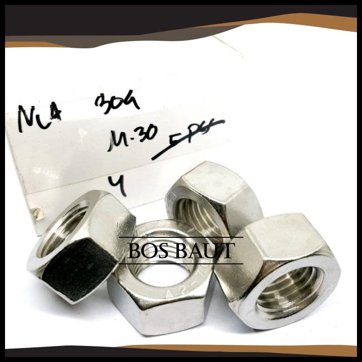 Jual Mur M30 Stainless Steel Ss304 (Kunci 46) | Shopee Indonesia