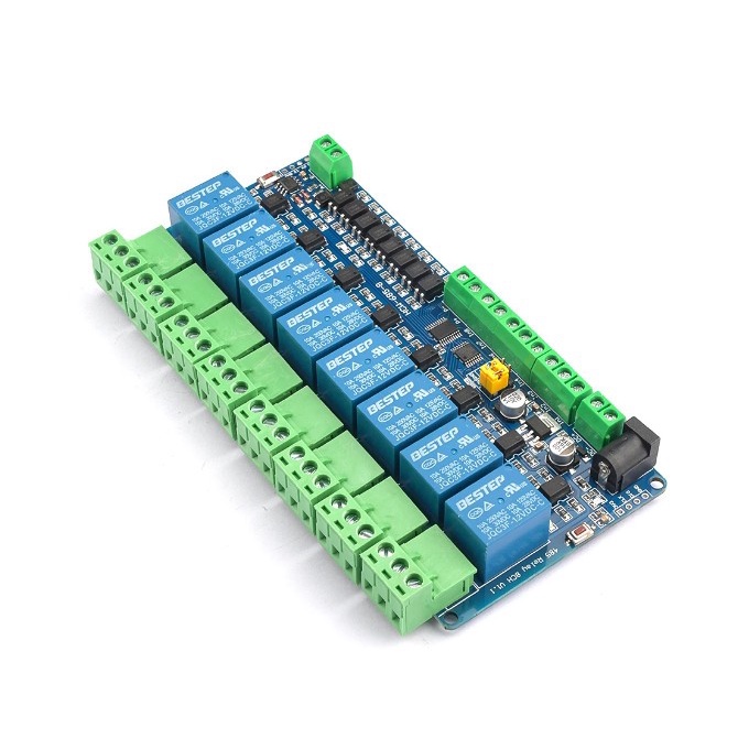 Jual Modbus RTU 12V 1248 Channel Relay Output Board RS485 Communication ...