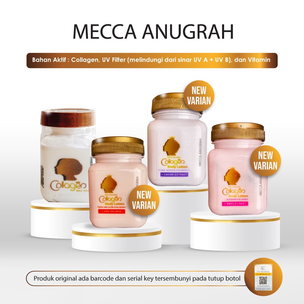 Jual Mecca Anugrah Collagen Body Lotion Original 100% (BITCOL) | Shopee Indonesia