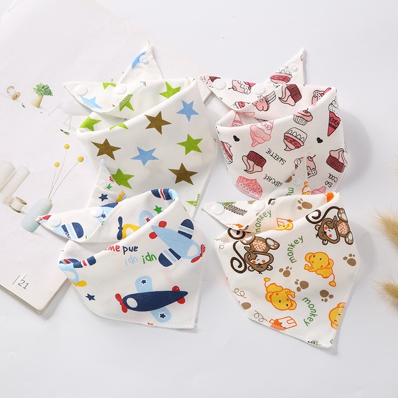 Jual Celemek Makan Bayi Lucu Slaber Segitiga Baby Bibs Slabber Bayi ...
