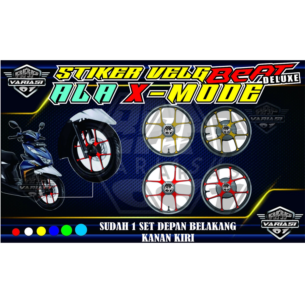 Jual Stiker Velg BEAT DELUXE alaX-MODE,stiker cutting beat deluxe ...