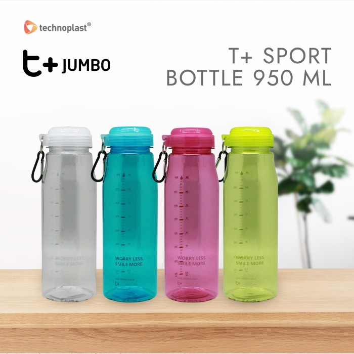 Jual TECHNOPLAST T+ Sport Bottle 950Ml | Botol Air | Botol Ps Sport ...