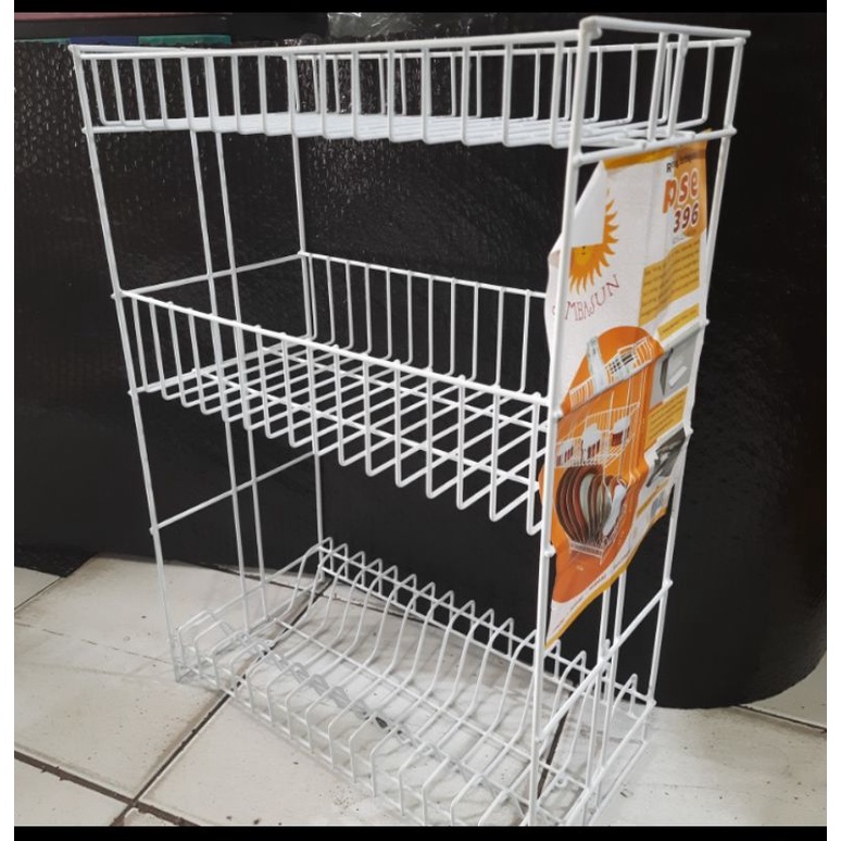 Jual Rak piring besi serbaguna 3 susun / rak piring besi gantung 3 ...