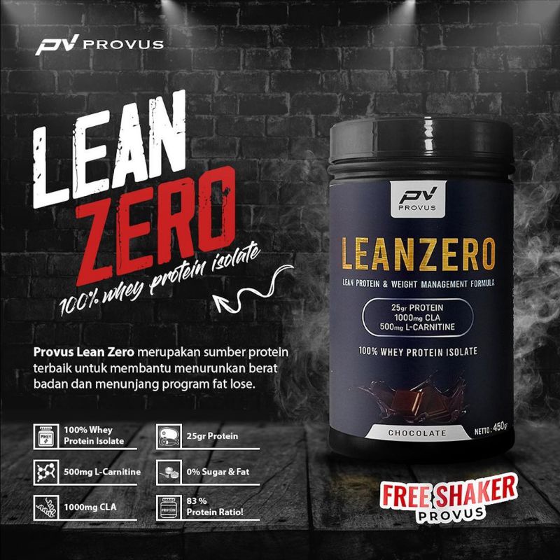 Jual Provus Lean Zero Whey Protein Isolate + Fat Burner 450gr / 1lb ...