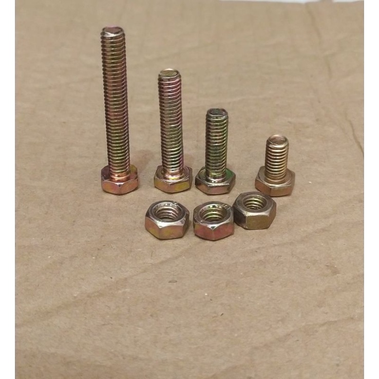 Jual baut 10 bmk 6x15 baut 10 panjang15mm. baut M6 panjang 15 mm ...