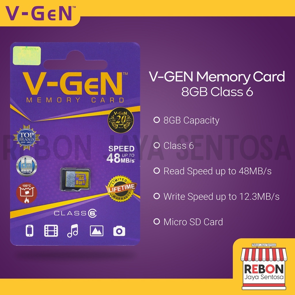 Jual Memory V-Gen 8gb Class 6 | Shopee Indonesia