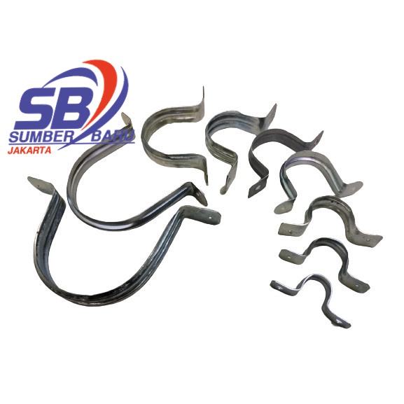Jual Klem Pipa Plat Besi Clamp U Omega Galvanis Paralon 2 2-1/2 3 4 Inch SBJ | Shopee Indonesia