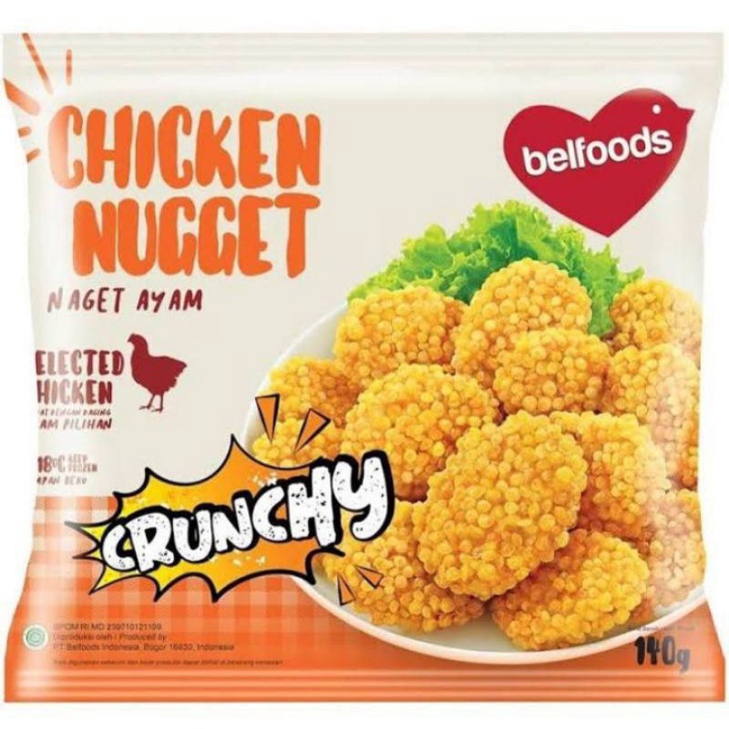 Jual Belfoods Chicken Nugget Crunchy / Naget Ayam Crispy 140gr / 500gr ...
