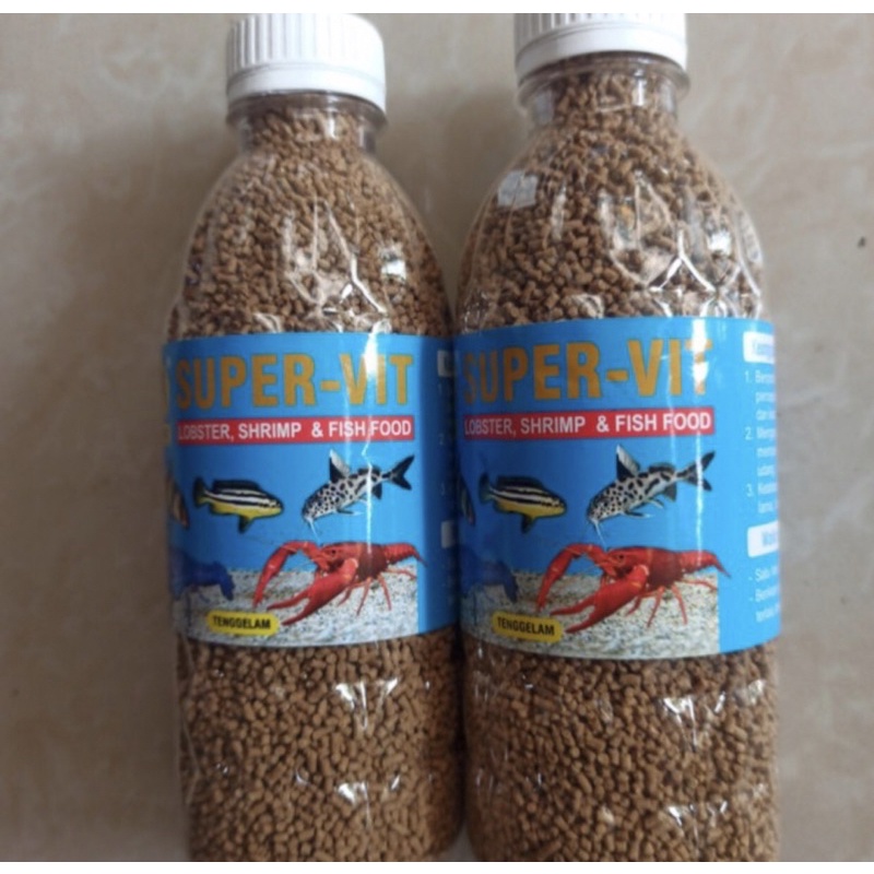Jual PELET TENGGELAM SUPER VIT PAKAN IKAN DASAR LOBSTER UDANG AQUASCAPE ...