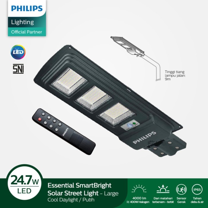 Jual Lampu Philips Essential Smartbright Solar Street Light Large | Shopee Indonesia