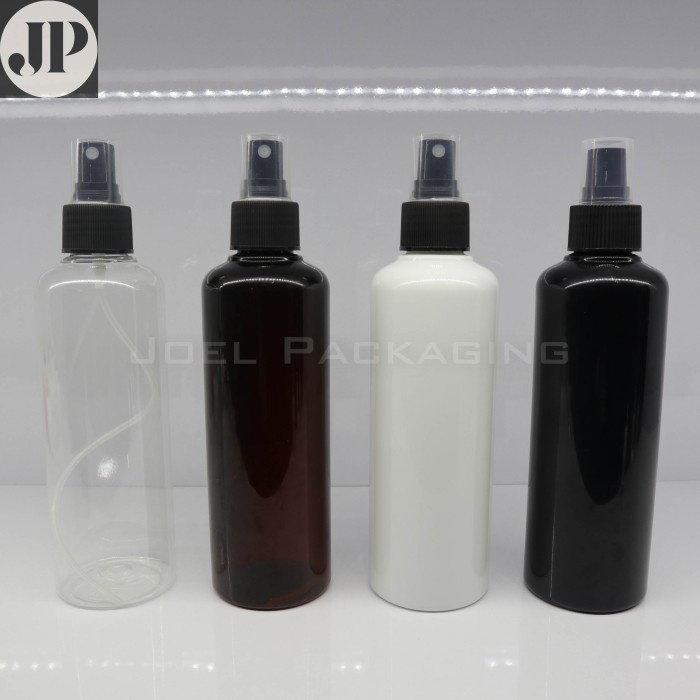 Jual BOTOL SPRAY 250ML TUTUP HITAM 250 ML PET SPRAYER BLACK - Botol ...