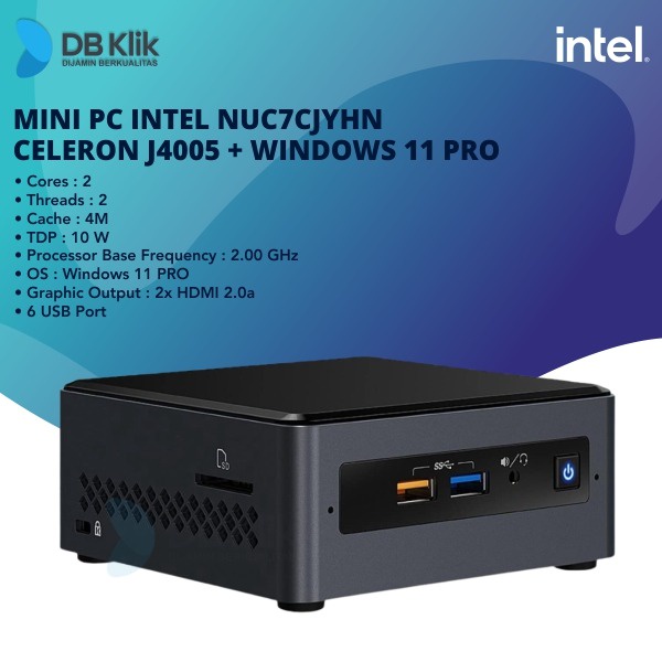 Jual Mini PC INTEL NUC7CJYHN Celeron J4005 + Windows 11 PRO - NUC 7CJYHN | Shopee Indonesia