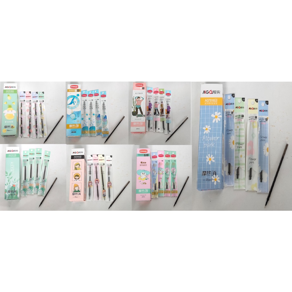 Jual 20pcs Refill PULPEN GEL HAPUS/ Isi Ulang Bulpen Bisa Dihapus ...