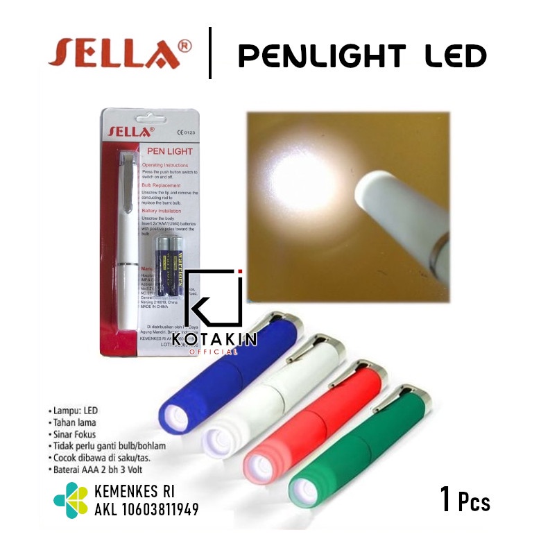 Jual Sella Penlight lampu Putih - Senter Lampu Cek Periksa Dokter ...