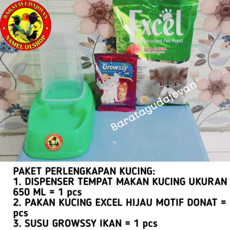 Jual PAKET PERLENGKAPAN KUCING DISPENSER TEMPAT MAKAN KUCING, PAKAN ...