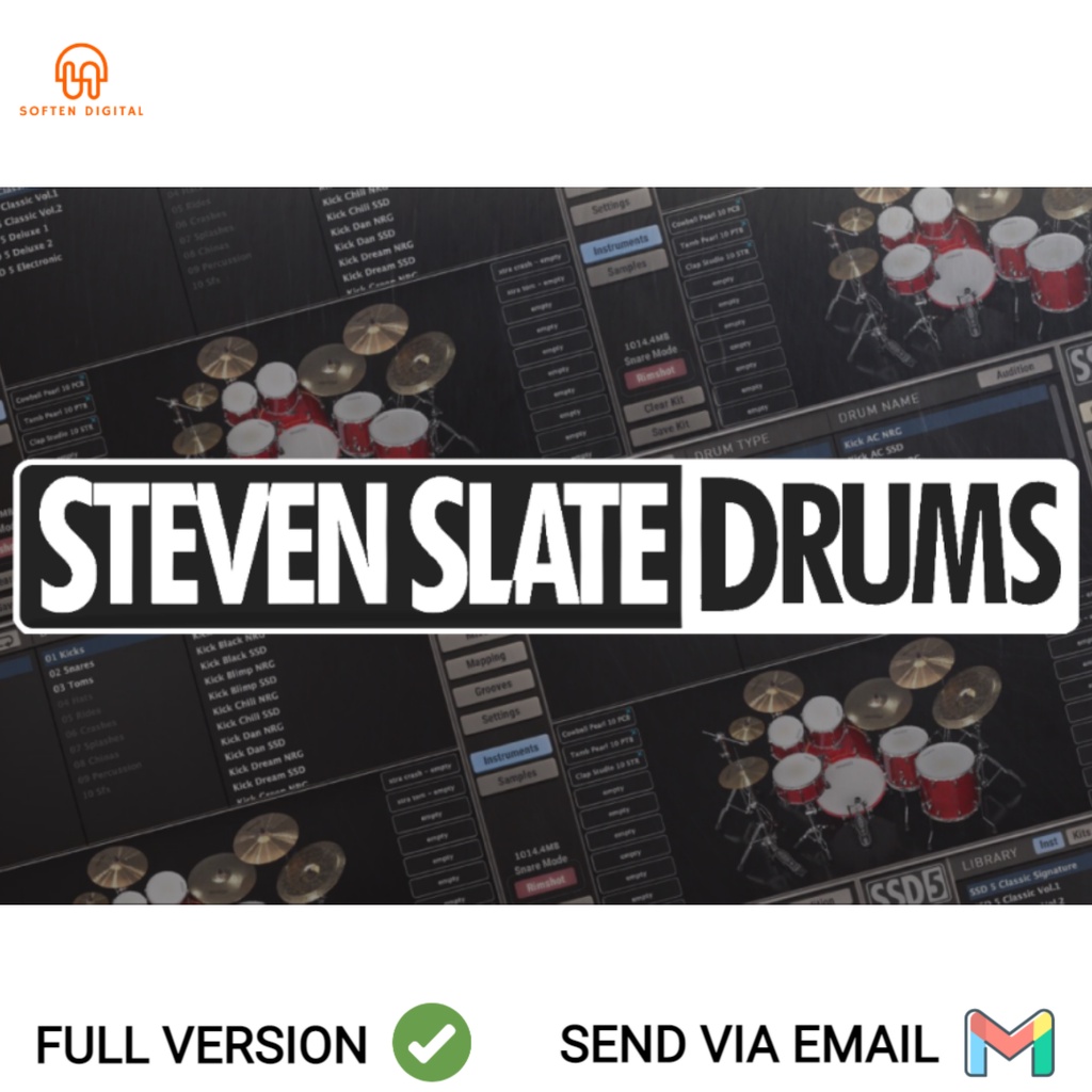 Jual Steven Slate Drums SSD Sampler Platinum VST Plugin best sounding ...