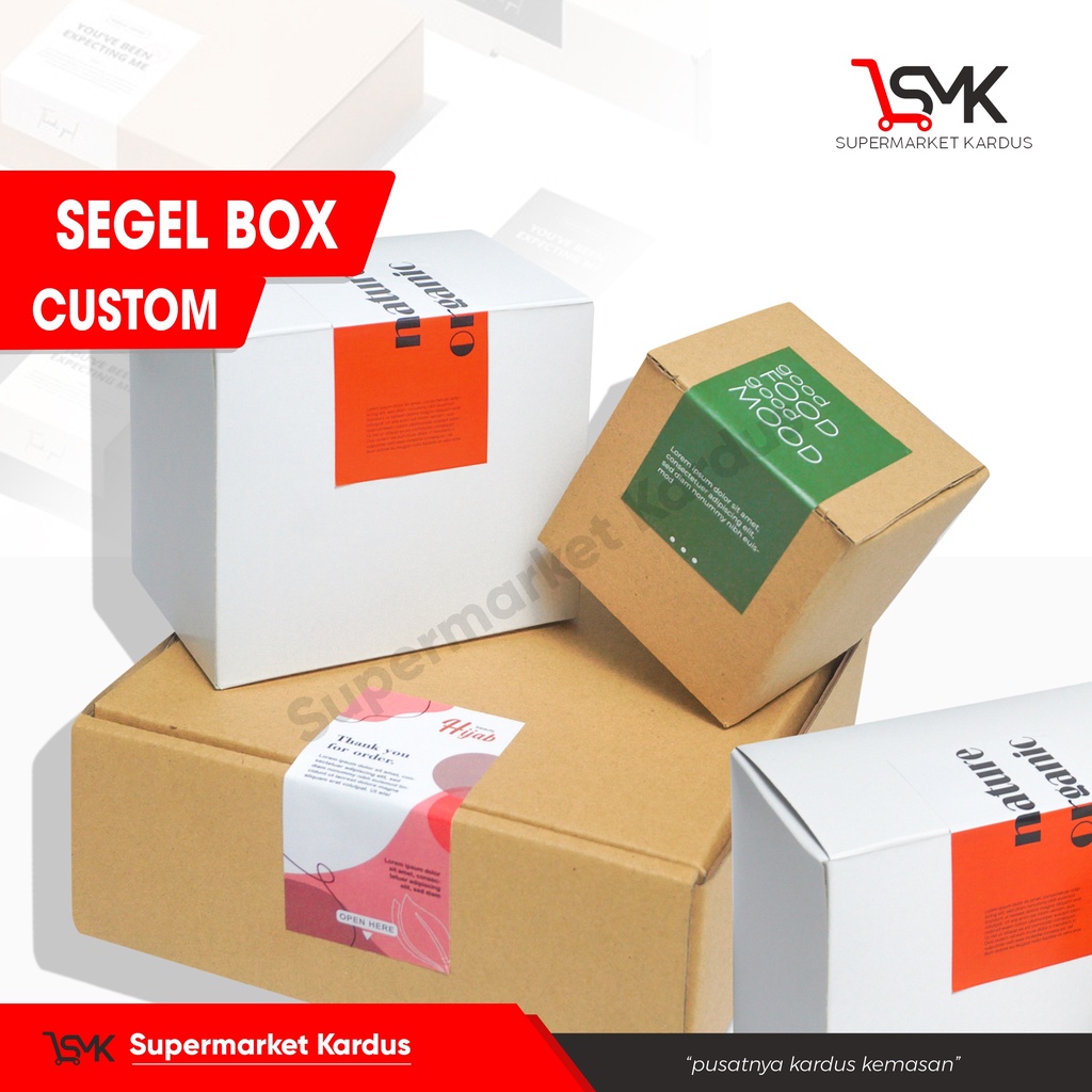 Jual Sticker Segel Box (CUSTOM) Kotak - Segel Box - Label Box - Sticker ...