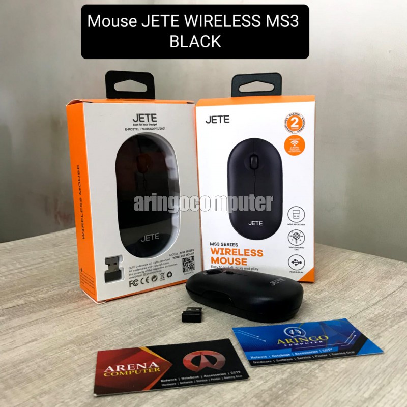 Jual Mouse JETE WIRELESS MS3 BLACK | Shopee Indonesia