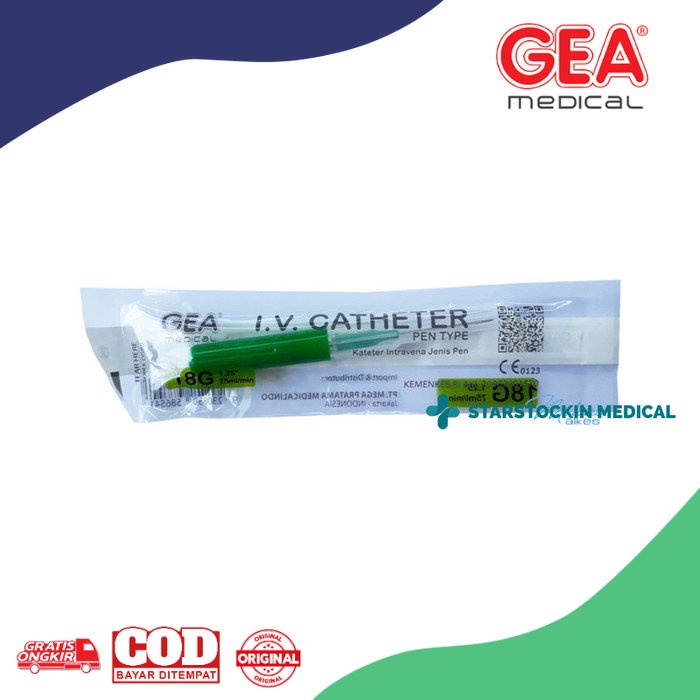 Jual Intra Venous Catheter 18 G GEA IV Abbocath Jarum Infus Pcs ...