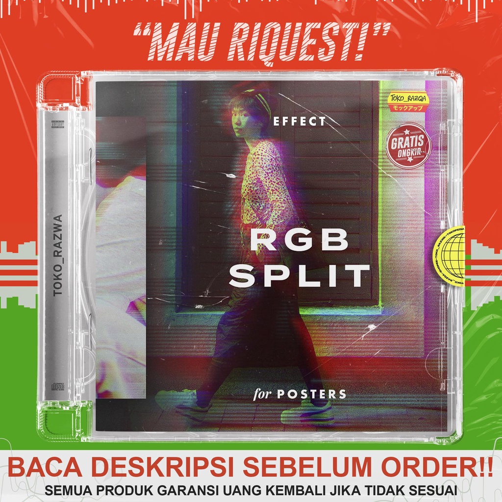 Jual RGB Split Effect Posters For Photoshop PSD Ps Action | Shopee ...