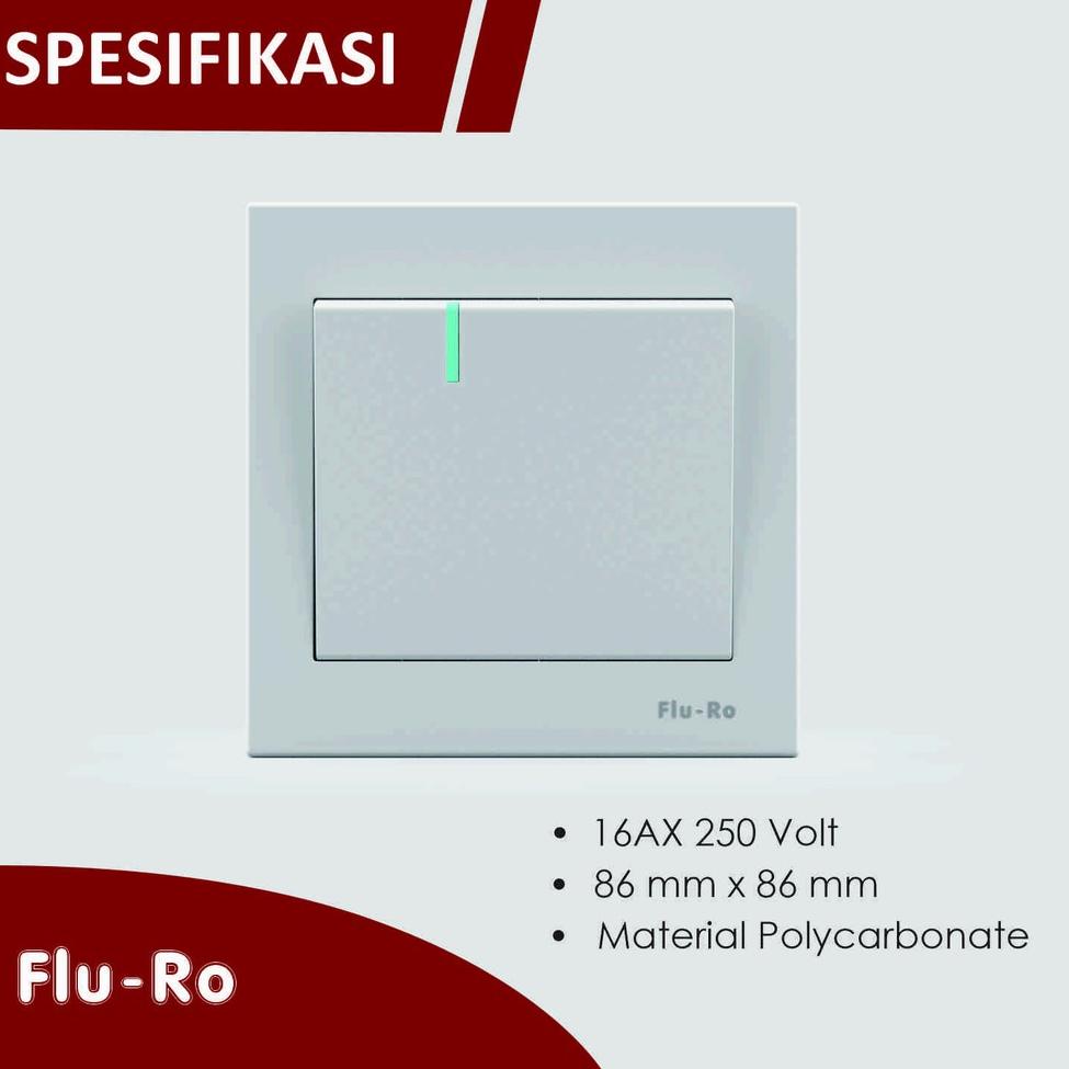 Jual PRODUK KEREN Sakelar / Saklar Fluro Single / Engkel (1 Gang 1 Way ...