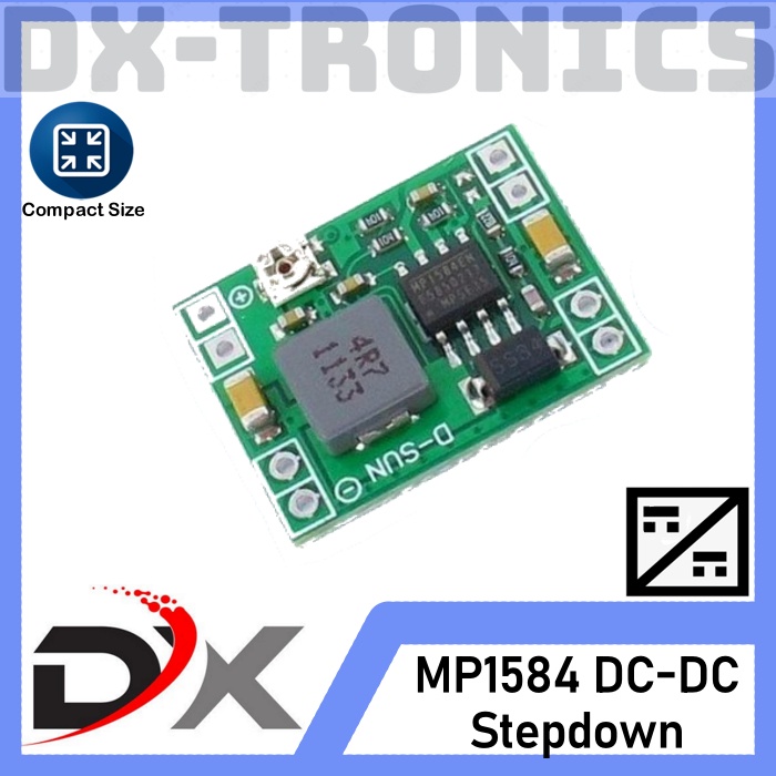 Jual Mini Step Down 3A MP1584 Adjustable Stepdown 4.5V-28V to 0.8V-20V ...