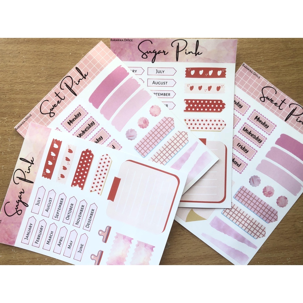 Jual Sticker Journal Kit | Stiker Jurnal Kit Photobook Pink | Shopee ...