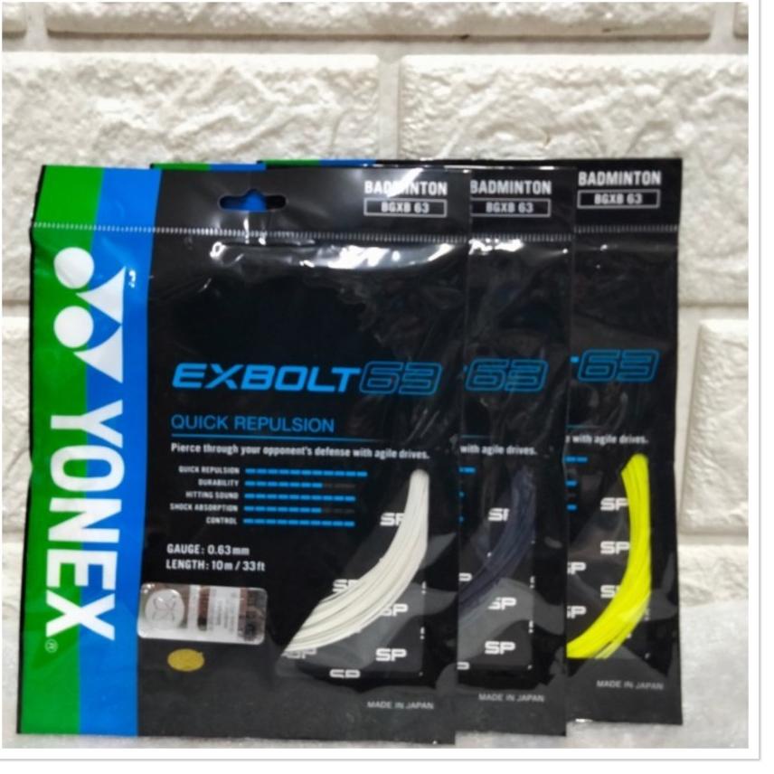 Jual L1K0 NEW SENAR RAKET BADMINTON YONEX EXBOLT 63 ASLI ORIGINAL ...