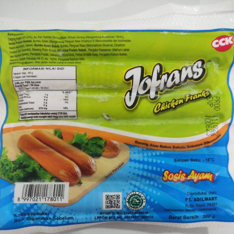 Jual JOFRANS Sosis Ayam Original 300GR | Shopee Indonesia