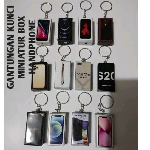 Jual Isi 100 pcs SOUVENIR GANTUNGAN KUNCI MINIATUR BOX HANDPHONE ...