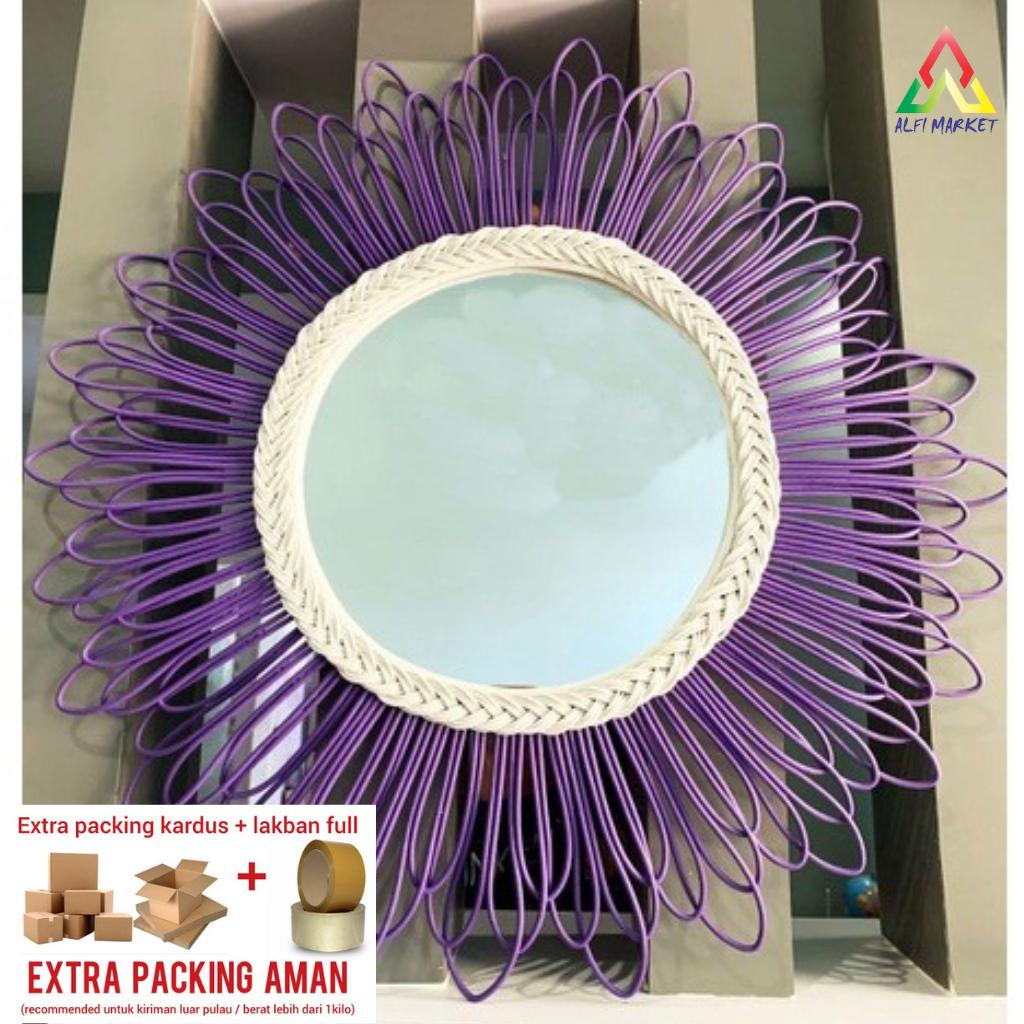 Jual Kaca Cermin Ungu | Aesthetic Violet Mirror Square | Hiasan Dinding ...