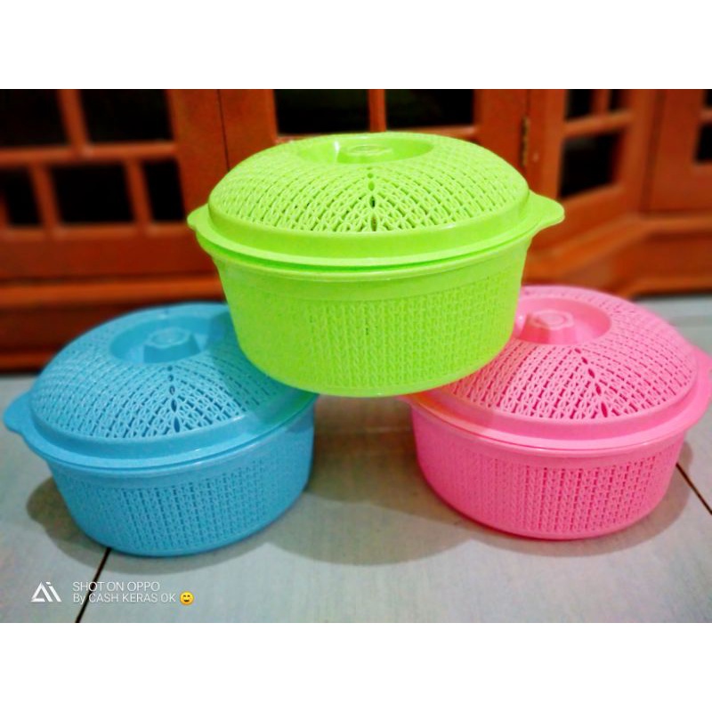 Jual WAKUL NASI PLASTIK/WAKUL TUTUP CANTIK/SANGKU TUTUP WARNA CERAH ...
