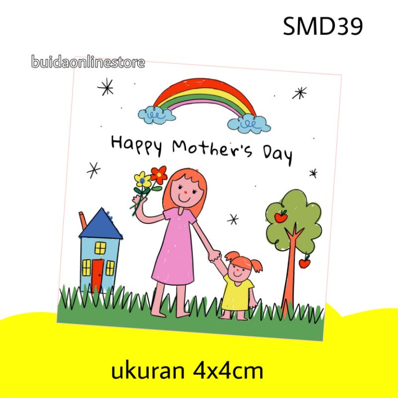 Jual Stiker Happy Mother's Day Sticker Selamat Hari Ibu Label Dekorasi ...