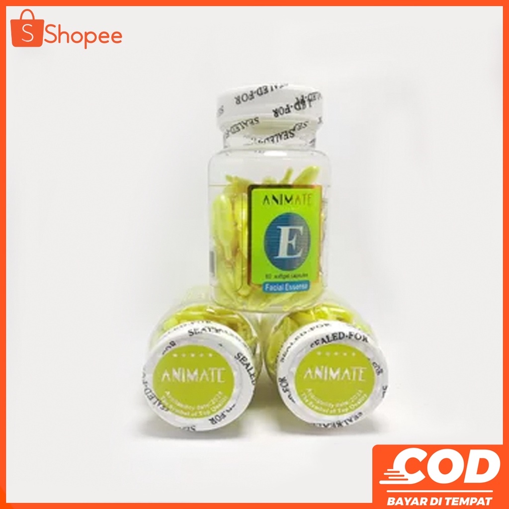 Jual Serum Wajah Glowing Animate Vitamin E Isi 60 Kapsul - Serum Wajah ...