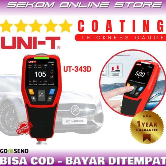 Jual Uni-T Coating Thickness Gauge Alat Ukur Ketebalan Cat Ut343D ...