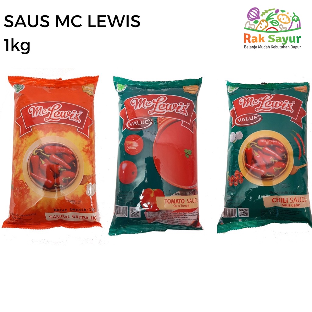 Jual Saus Mc Lewis 1kg Tomat dan Sambal Asli Chili Frozen Food Rak ...